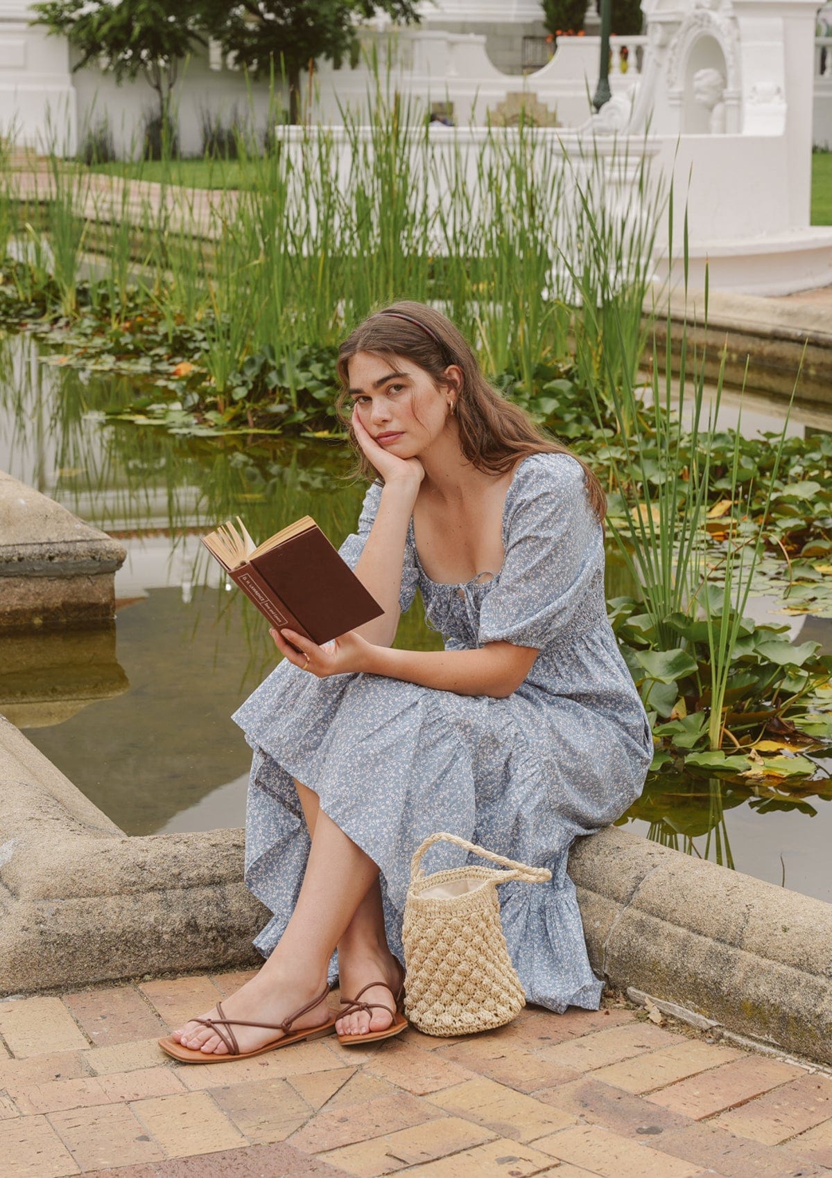 Francine Puff Midi Day Dress | Bleu Iris – SUSY + BAE